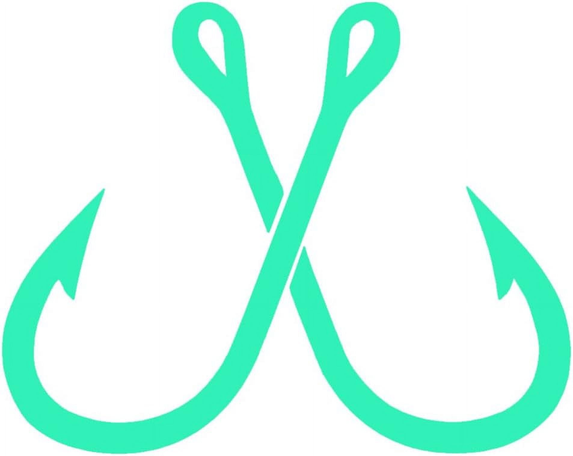 4 Pack - StickerDad® Crossed Fish Hooks Vinyl Decal by stickerdad ...