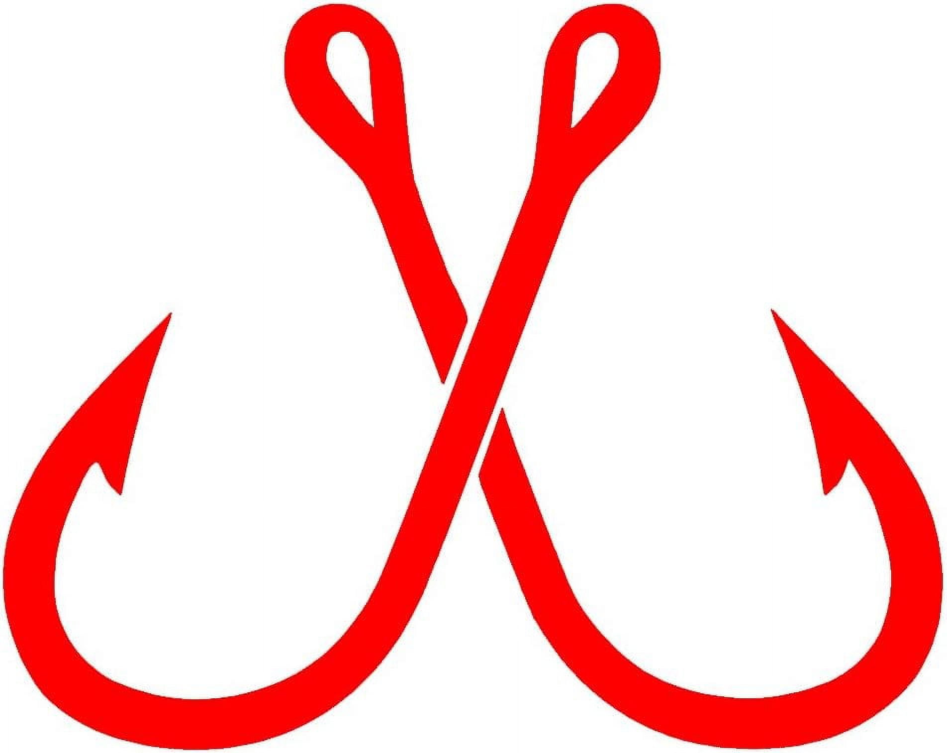4 Pack - StickerDad® Crossed Fish Hooks Vinyl Decal by stickerdad ...