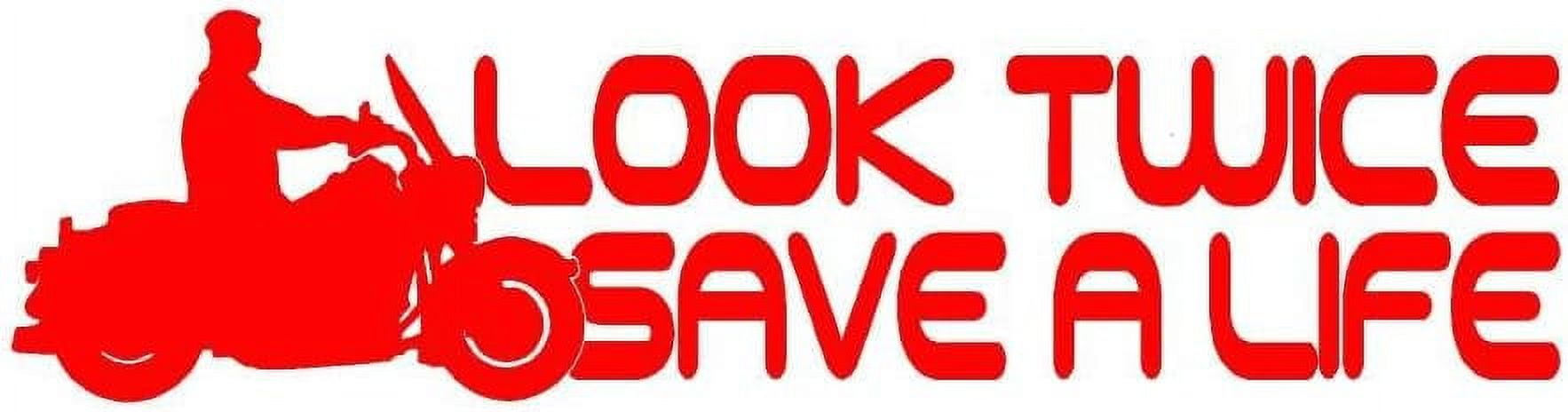 4 Pack - StickerDad® Look Twice Save A Life V1 Vinyl Decal by ...