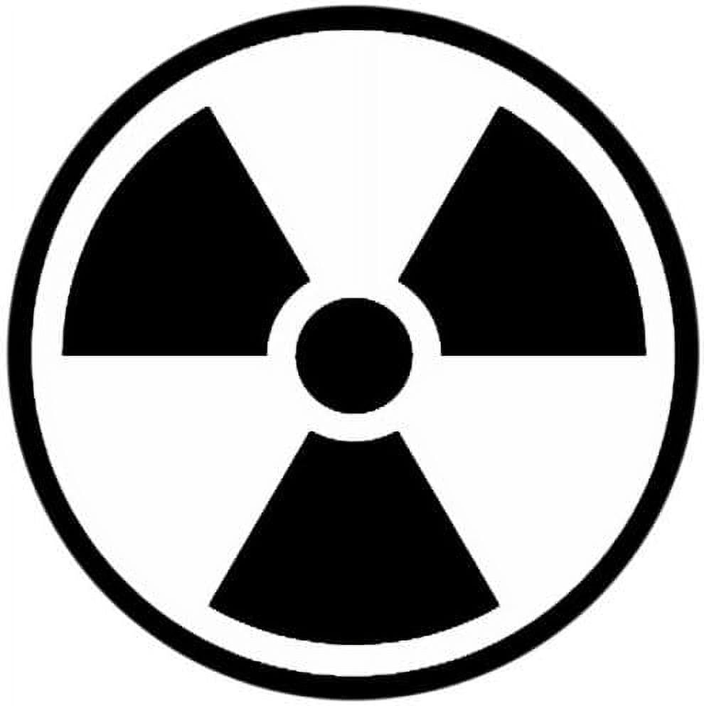 4 Pack - StickerDad® Radiation Symbol Full Color Printed Sticker - Size ...