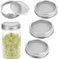 4 Pack Strainer Mesh Lids 316 Stainless Steel WIDE MOUTH Sprouting Lids ...