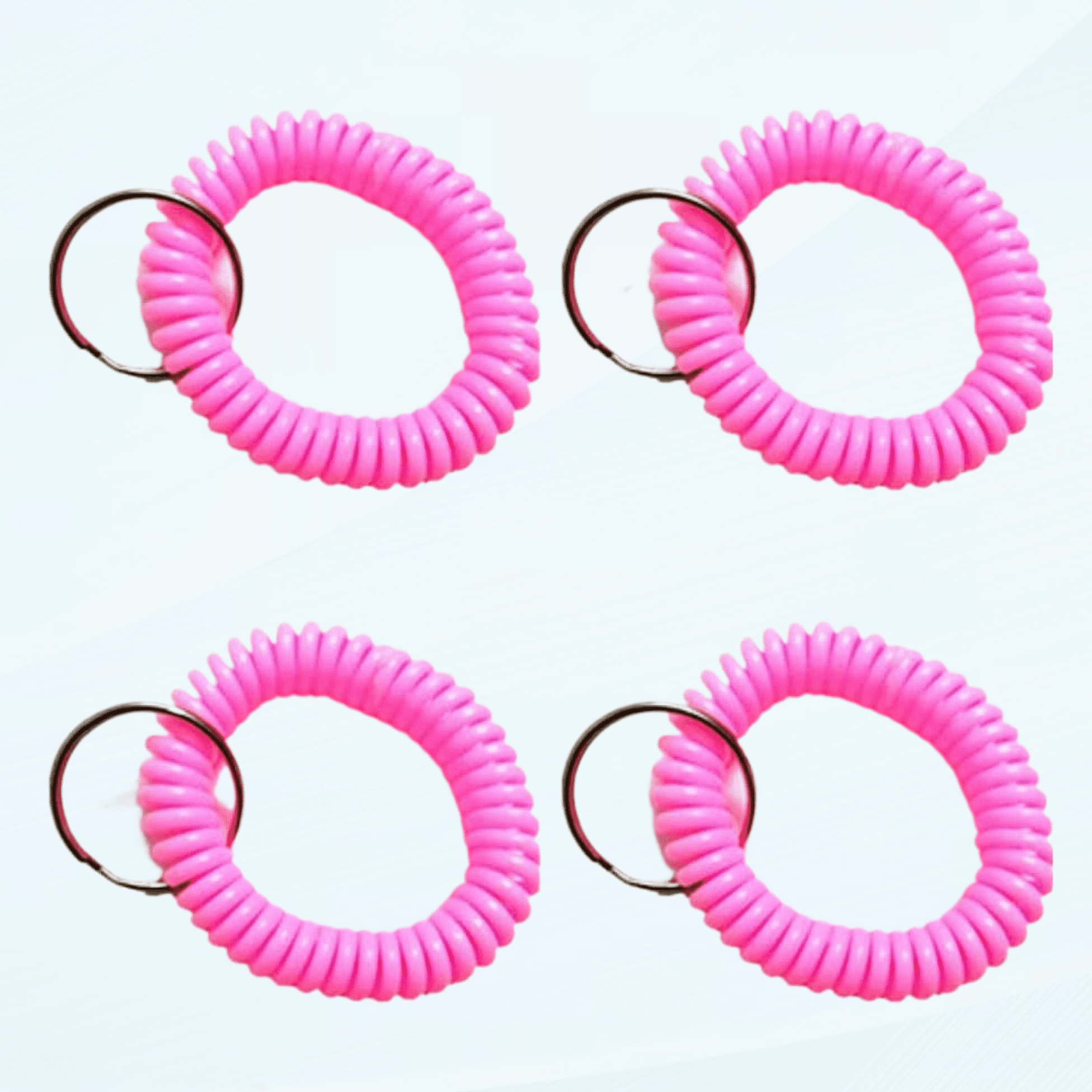 4-Pack Stretchable Plastic Bracelet Wrist Coil Wrist Band Key Ring ...