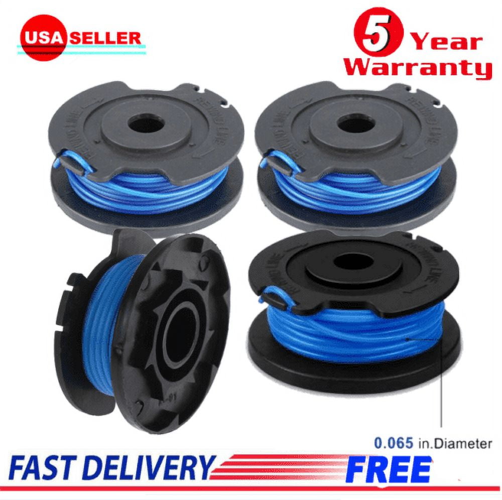 4 Pack String Trimmer Spools For GreenWorks 29252 16ft/ 0.065" Single ...