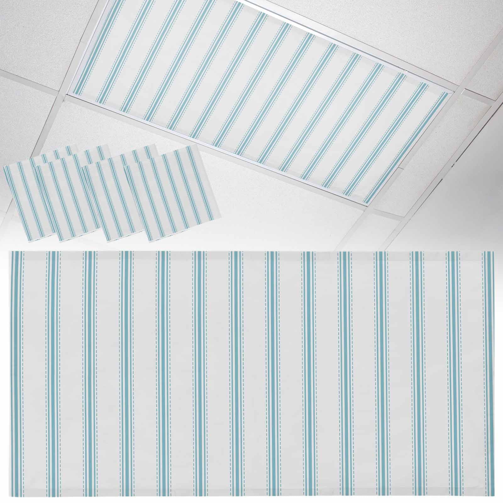 4 Pack Stripes Fluorescent Light Covers for Ceiling Lights Modern Art ...