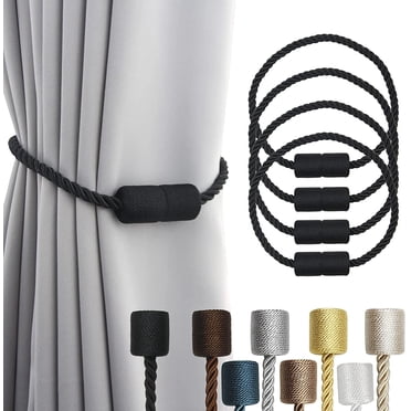 Lewondr Vintage Magnetic Curtain Tieback, 2 PCS Resin Flower Drapery ...