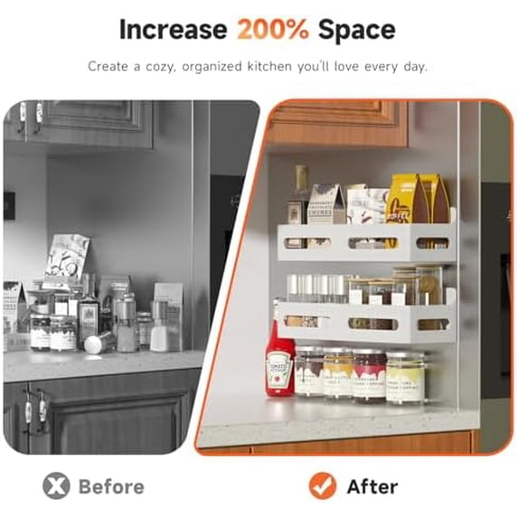 4 Pack Strong Magnetic Spice Rack for Refrigerator, Multipurpose ...