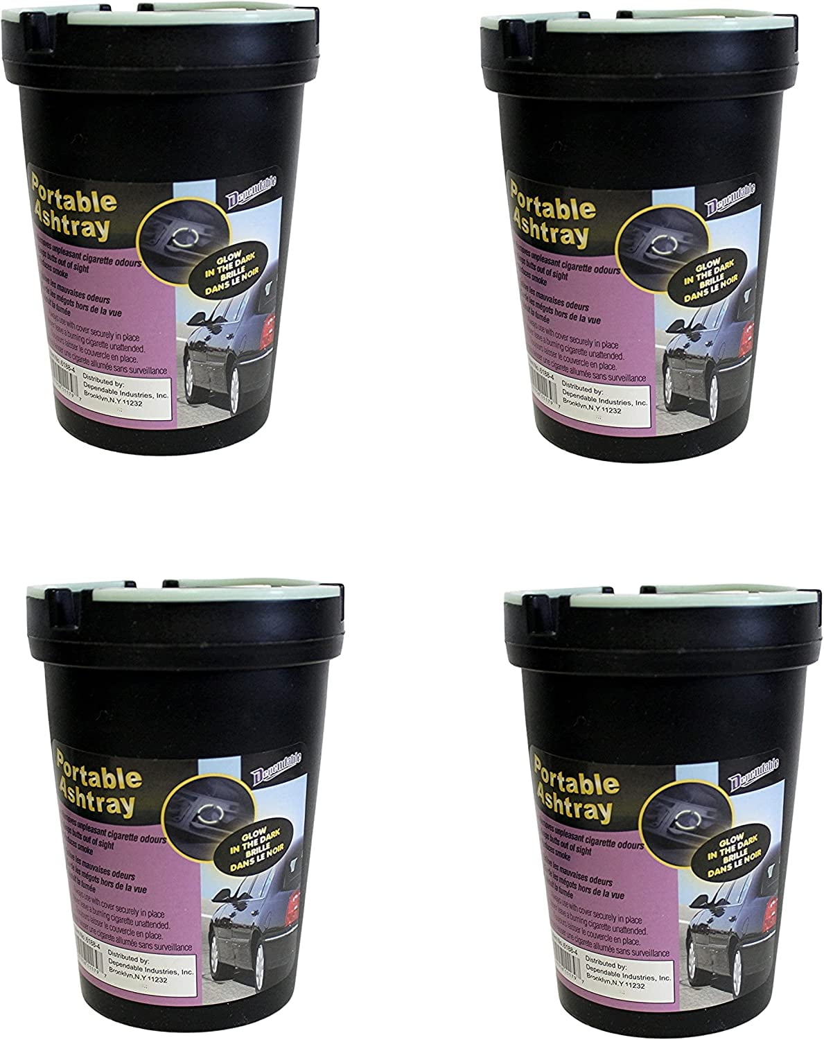 4 Pack Stub Out Glow in the Dark Cup-style Self-extinguishing Cigarette ...
