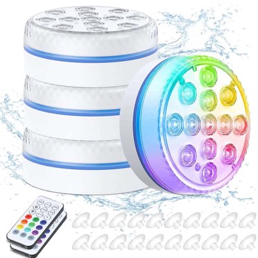Submersible LED Pool Lights for Above Ground Pools, Upgraded IP68 Waterproof Underwater with ...