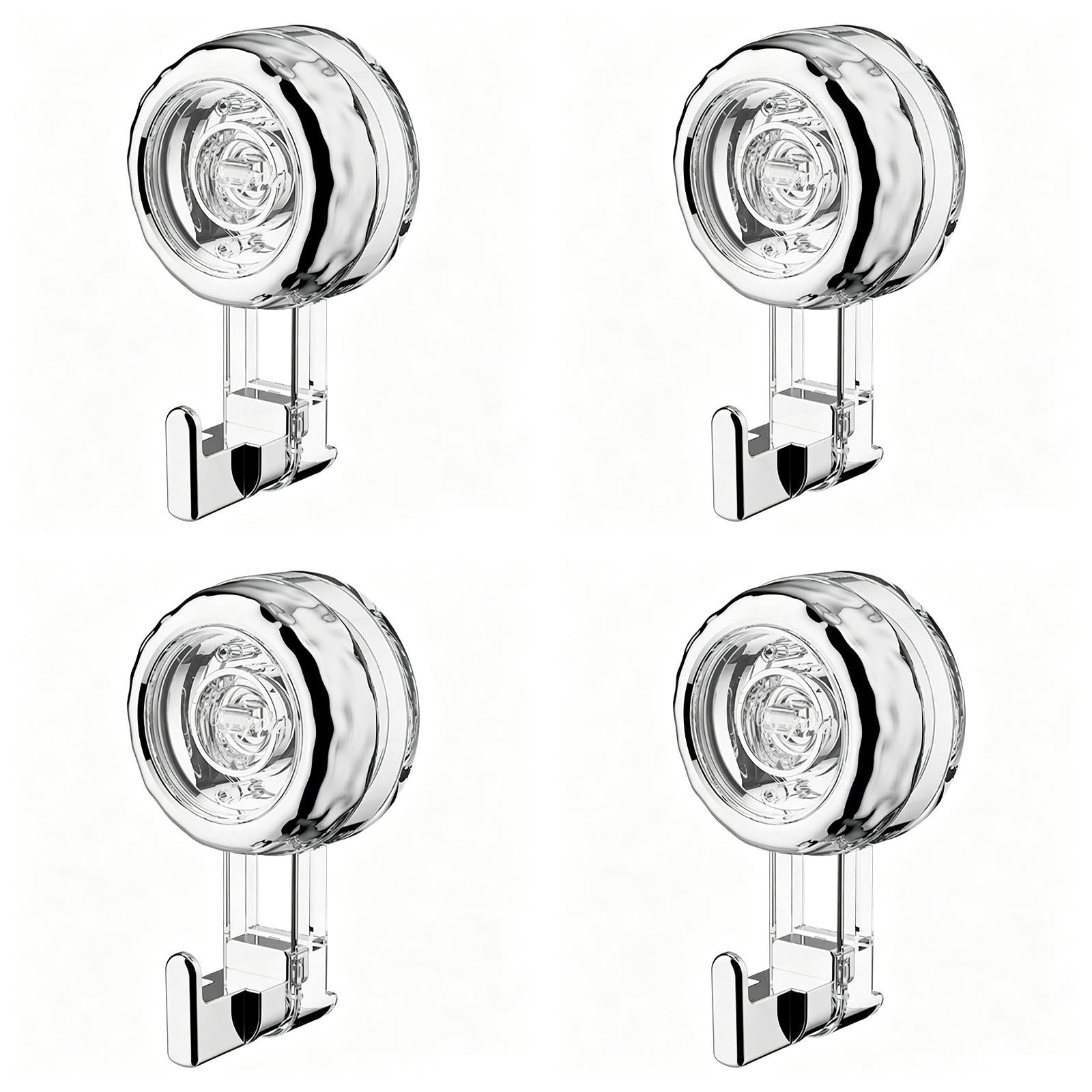 4-Pack Suction Cup Hooks 11 Lbs Each, Heavy Duty Vacuum Hangers for ...