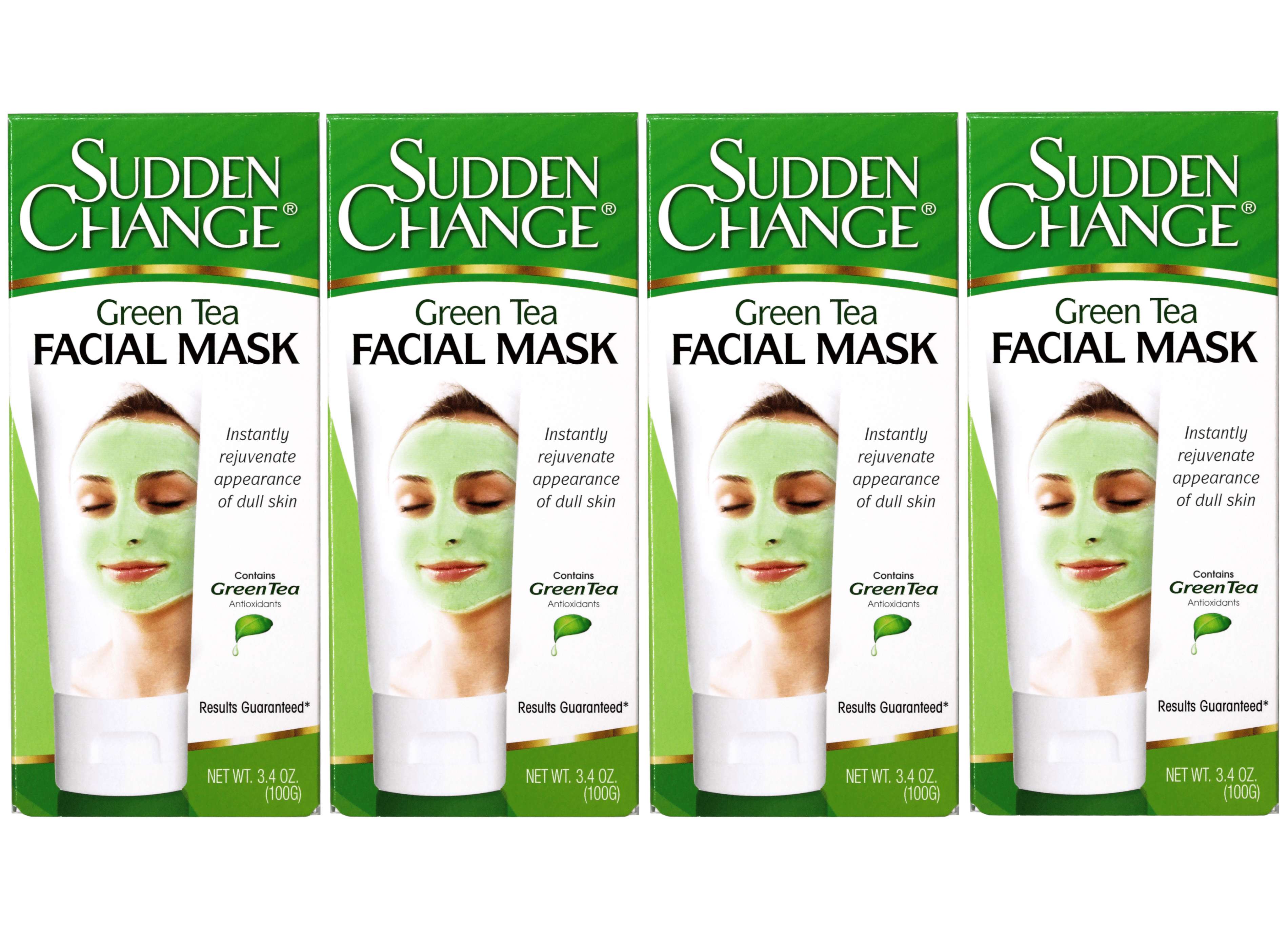 4 Pack - Sudden Change Green Tea Facial Mask – Antioxidant-Rich ...