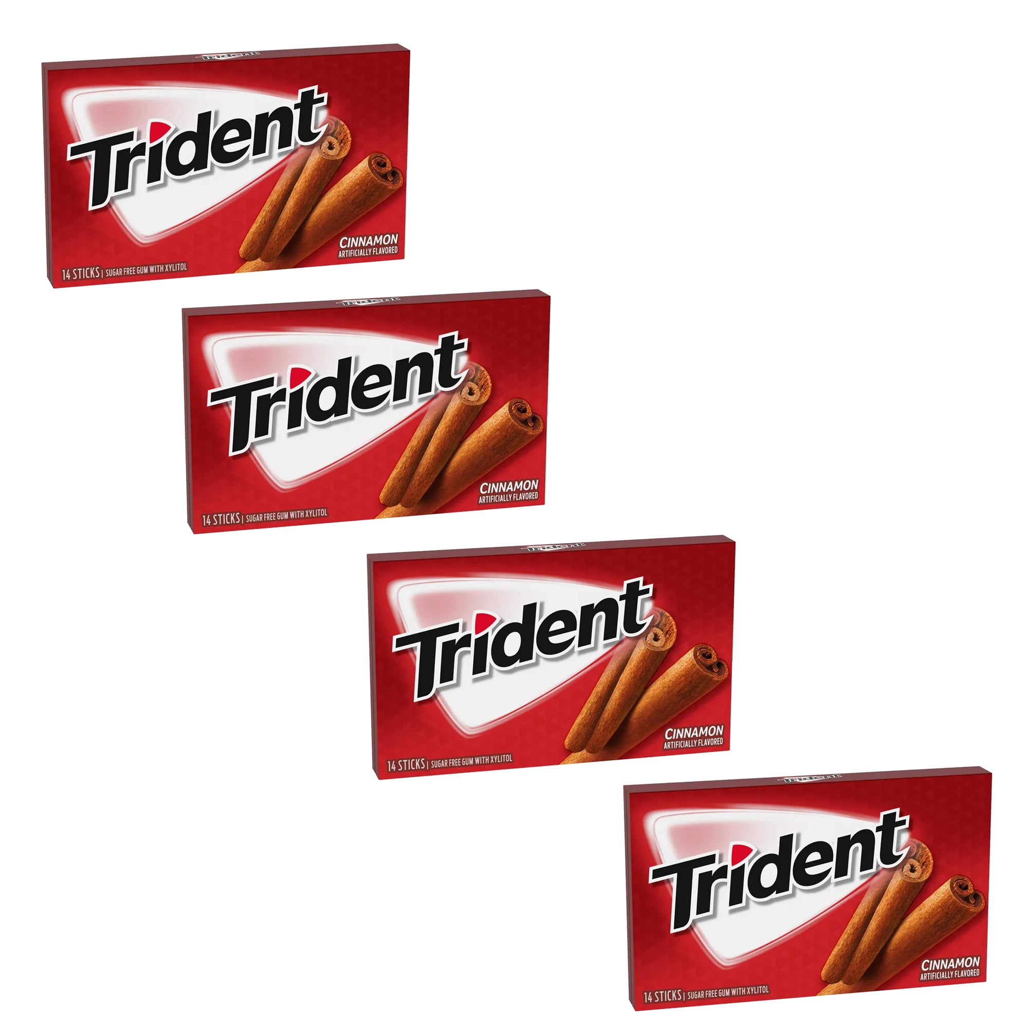 4 Pack Sugar-Free Chewing Gum | Multipack Cinnamon Flavoured Gum - 14 ...