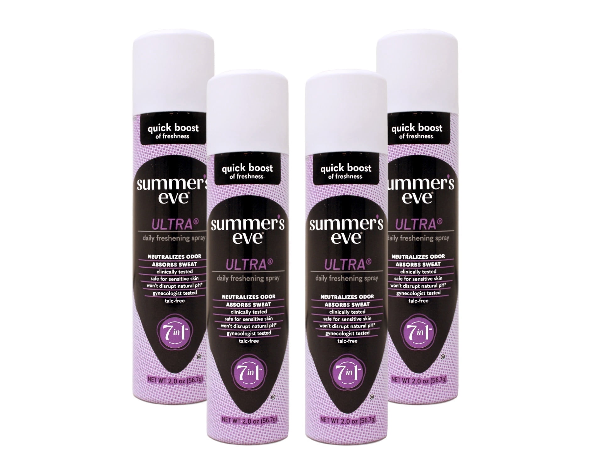 4 Pack - Summer's Eve Ultra Daily Freshening Feminine Spray, 7 in 1 ...
