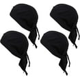 4 Pack Sweat Wicking Doo Rag, Cooling Dew Rag Helmet Liner, Large ...