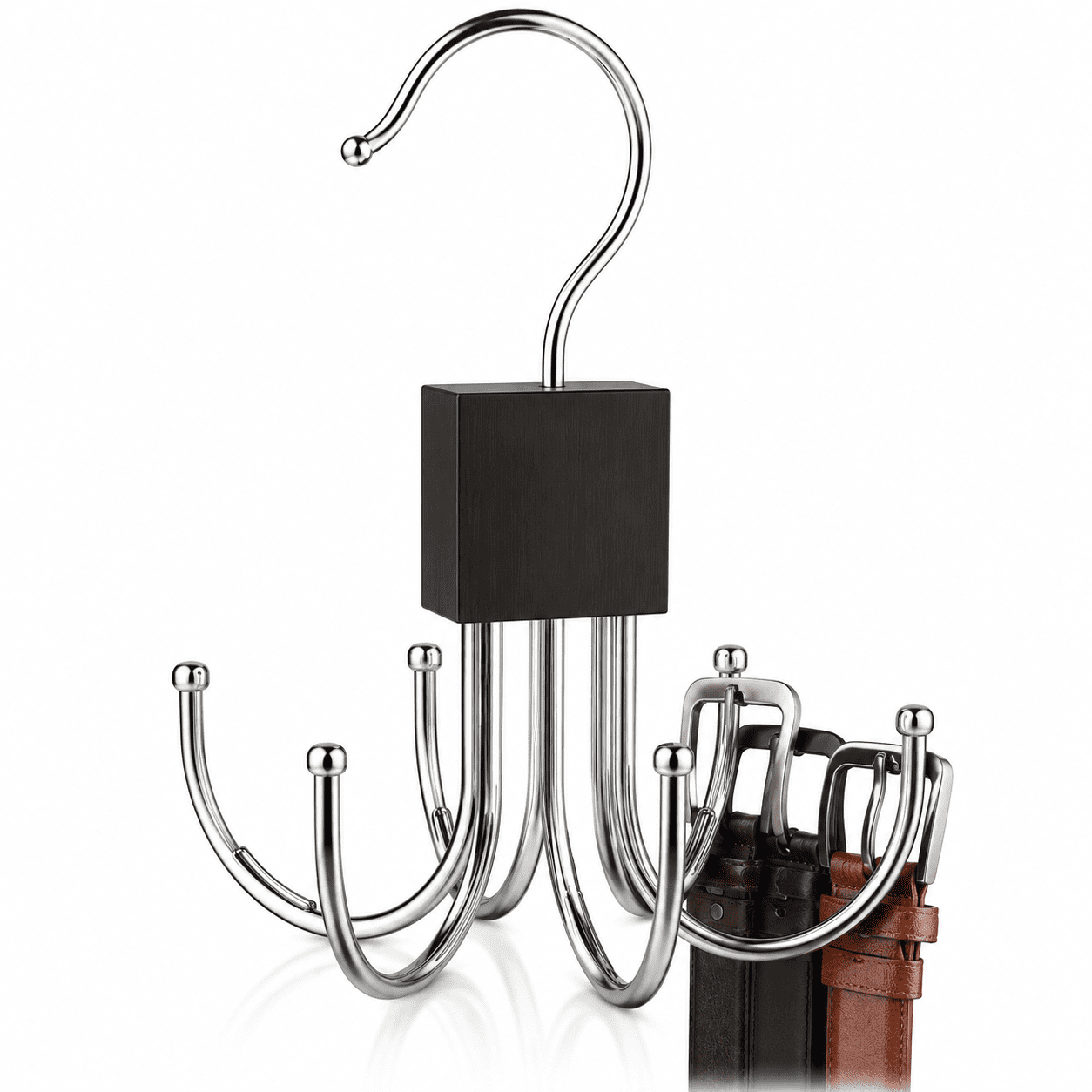 4-Pack Swivel Closet Hanger Hooks – Heavy-Duty 360 ° Rotating Metal ...