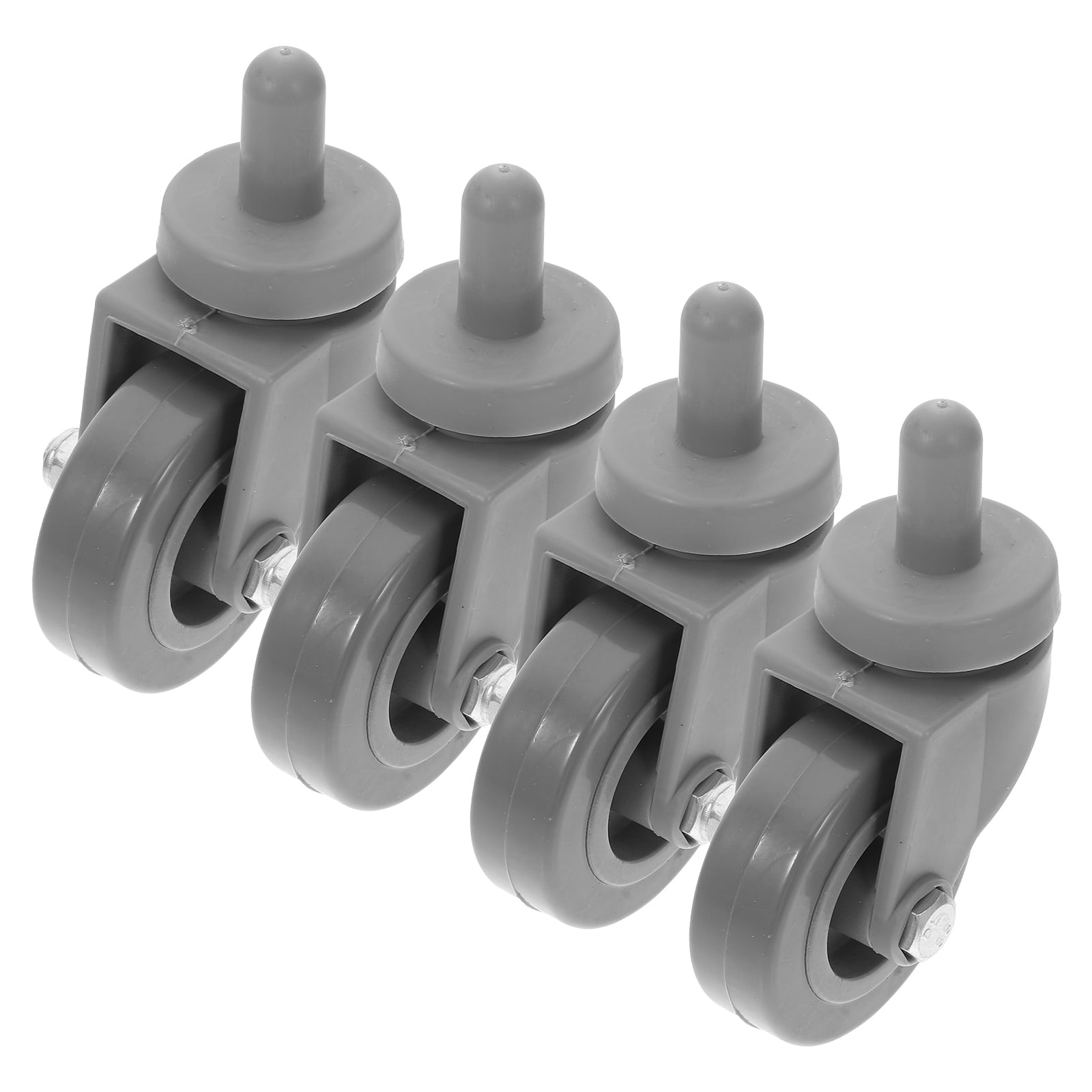 4 Pack Swivel Stem Caster Wheels Noiseless Rubber Replacement Wheels ...