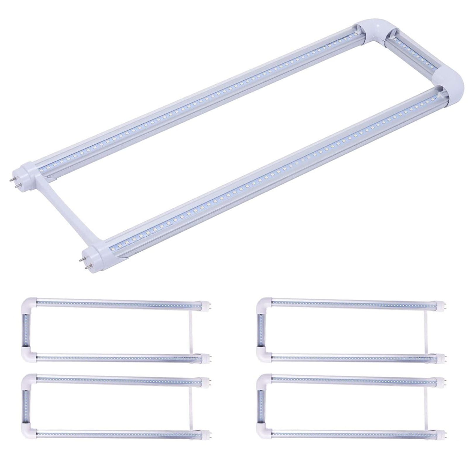 4 Pack T8 U Bend LED Tube Light,LED U Shaped Bulbs,Shop Light,Office ...