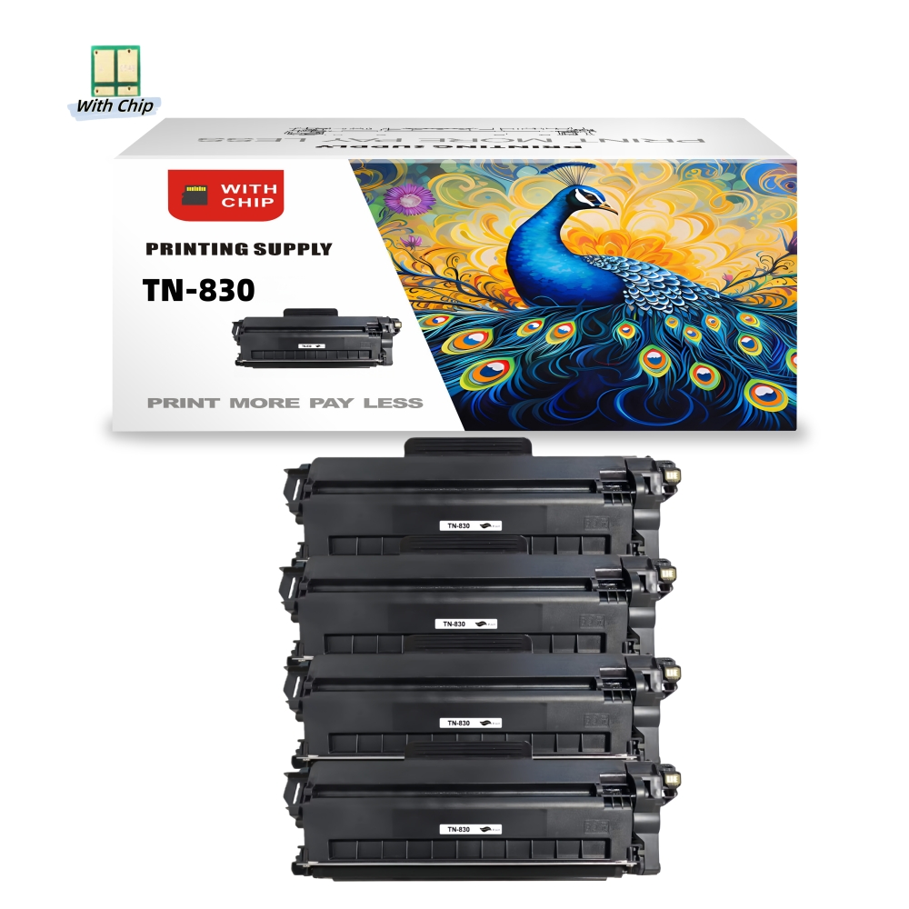 4 Pack TN830XL Black Toner for Brother Compatible to Brother HL-L2400D ...