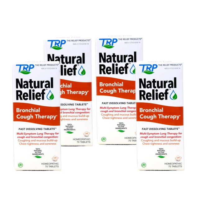 4 Pack - TRP Natural Relief Bronchial Cough Therapy Fast Dissolving ...