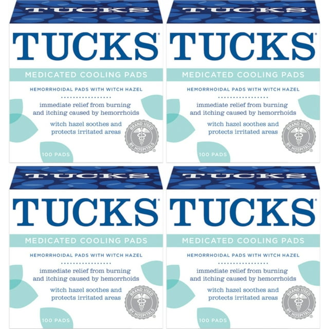 4 Pack - TUCKS Medicated Cooling Pads 100 Each - Walmart.com