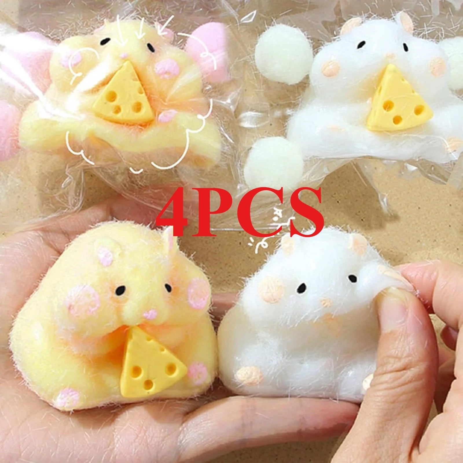 4 Pack Taba Squish Hamster Toy, Taba Squishy Toys for Kids, Squishy ...