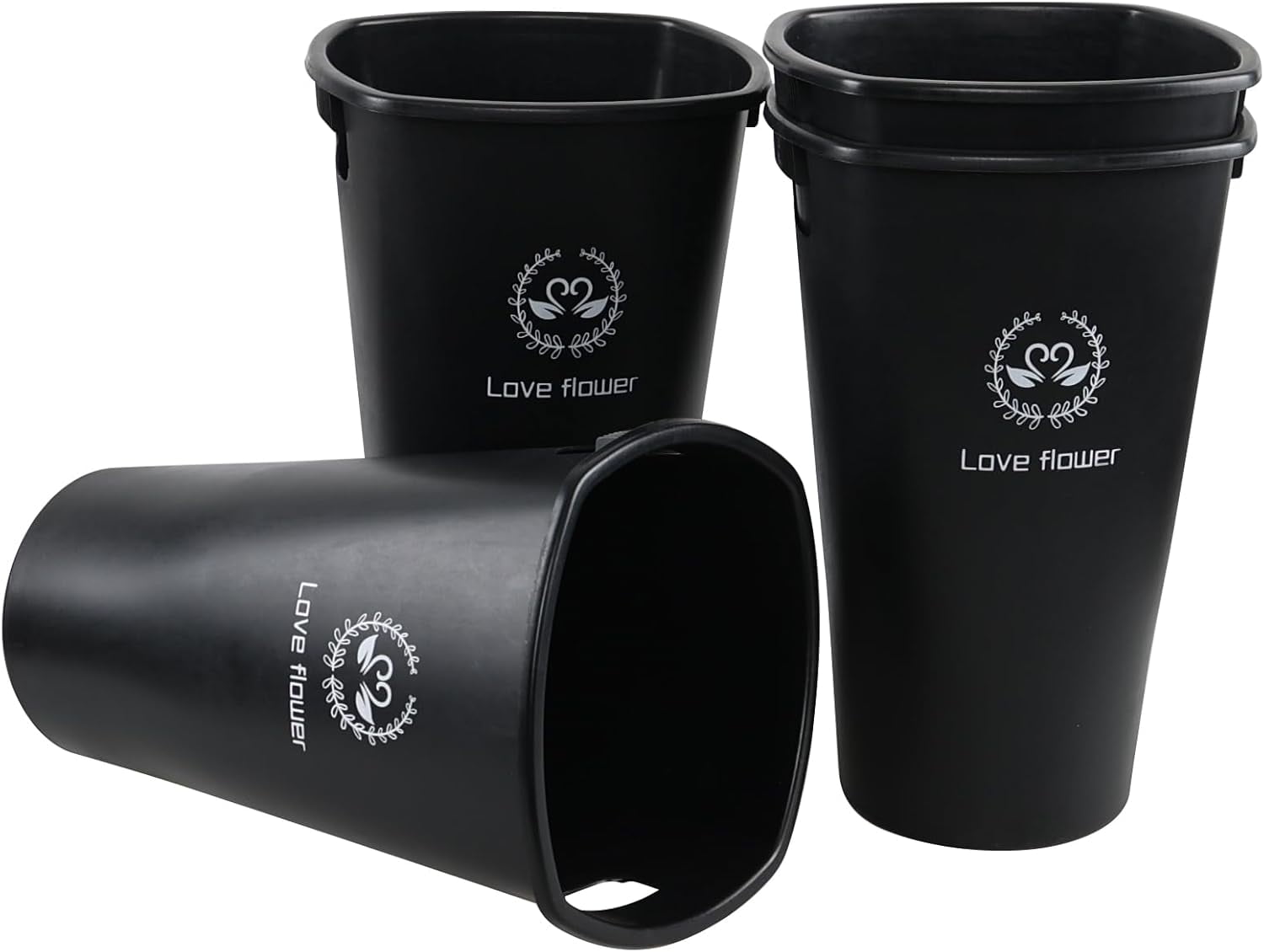 4-Pack Tall Flower Plant Buckets with Handles, Wake Up Flower Display ...