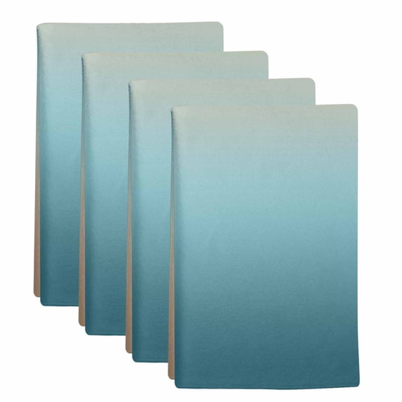 4 Pack Teal Green Kitchen Towels and Brown Gradient Decorative Dish ...