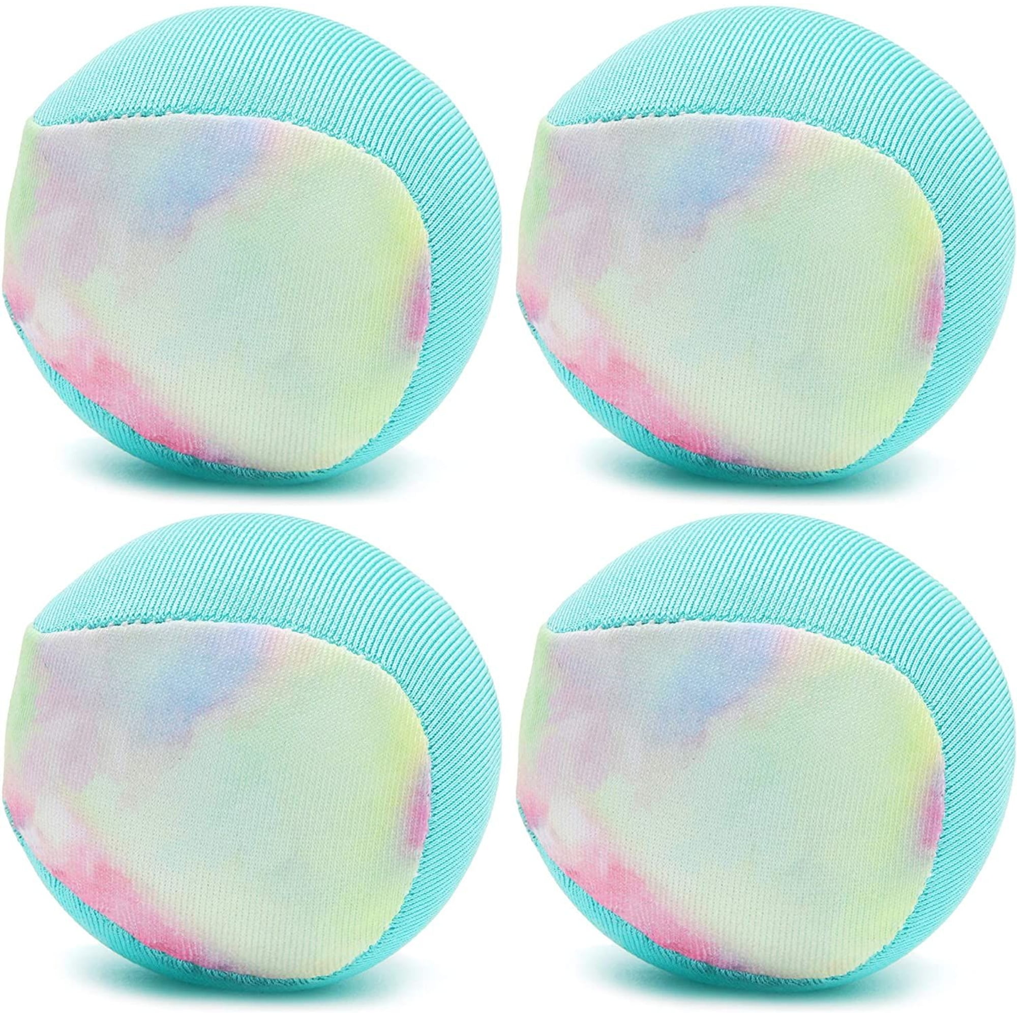 4 Pack Teal Water Bouncing Ball for Kids Summer Swimming Pool Beach ...
