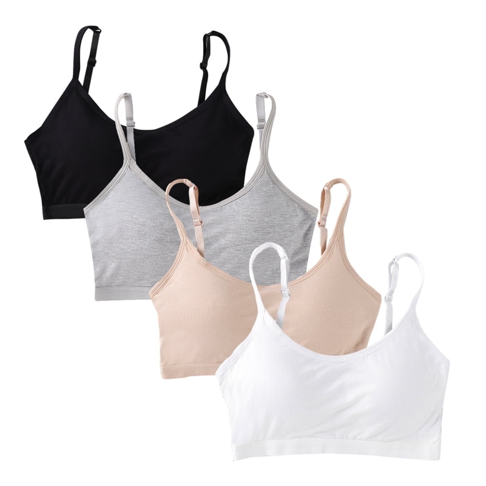 Ingzy Girls Training Bralette, Cotton Spandex Sports Bras with ...