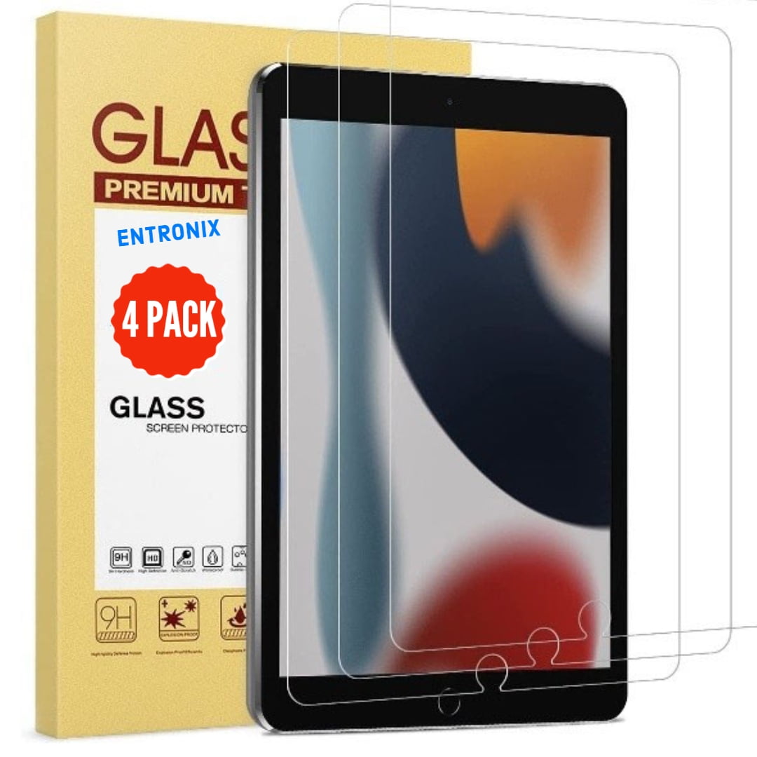 4 Pack Tempered Glass Screen Protector Compatible with iPad 9th ...