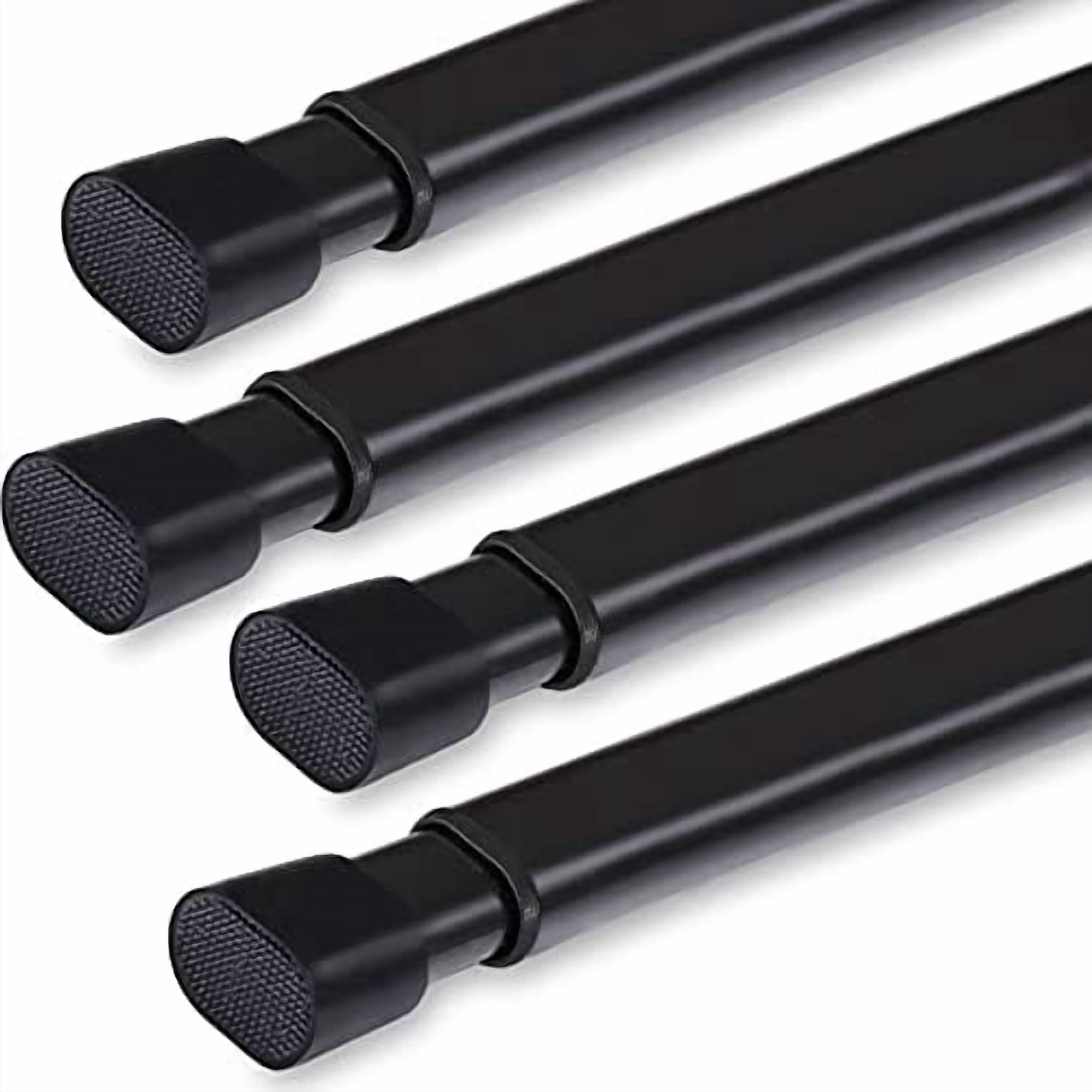 4 Pack Tension Rod Oval Spring Tension Curtain Rod Adjustable 22 to 36 ...