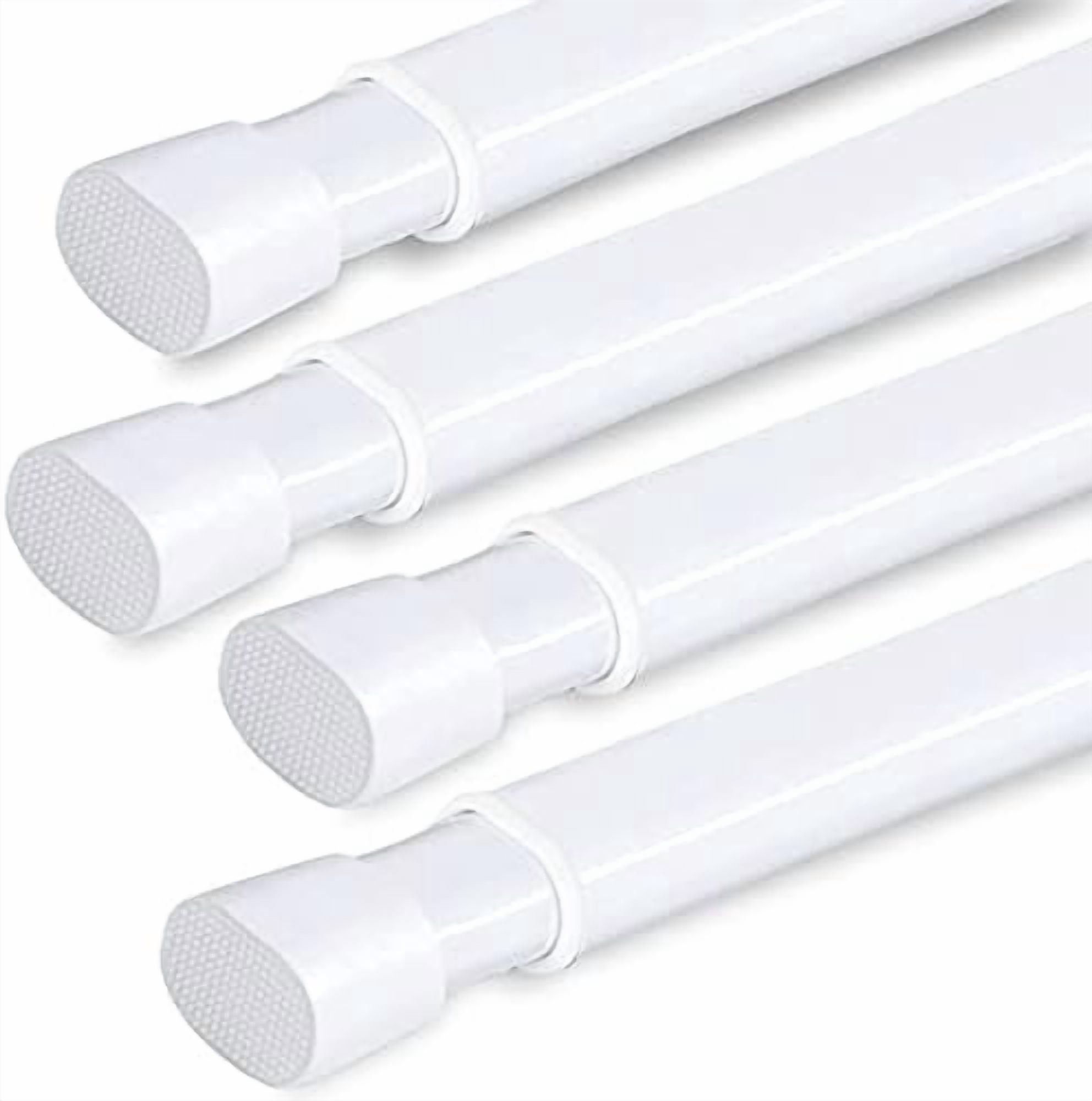 4 Pack Tension Rod Oval Spring Tension Curtain Rod Adjustable 22 to 36 ...