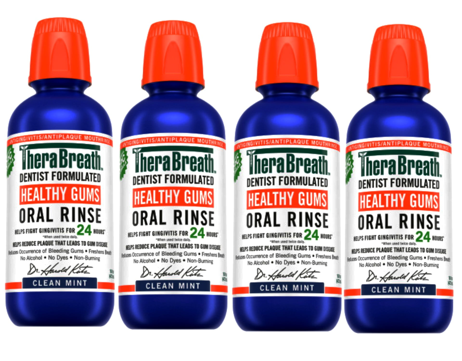 4 Pack - TheraBreath Healthy Gums Mouthwash, Antigingivitis Oral Rinse ...
