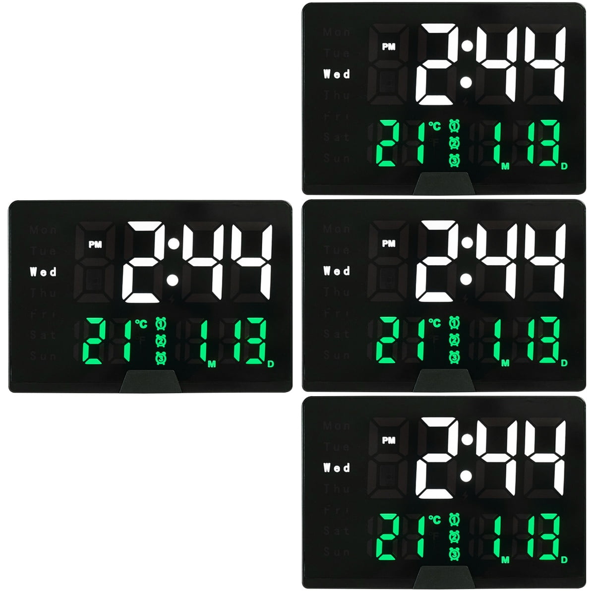 4 Pack Timer Digital Temperature Alarm Clock Digital Alarm Clock 13 ...