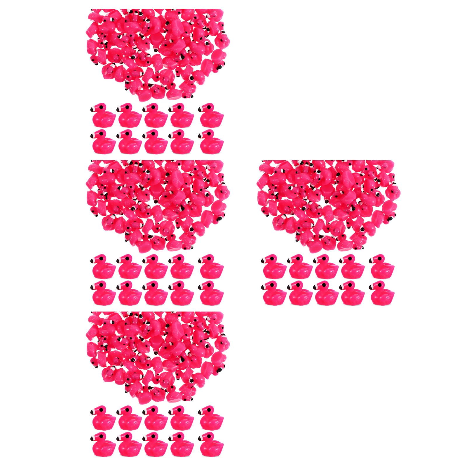 4 Pack Tiny Flamingos Plastic Toy Figure Little Resin Ornament ...