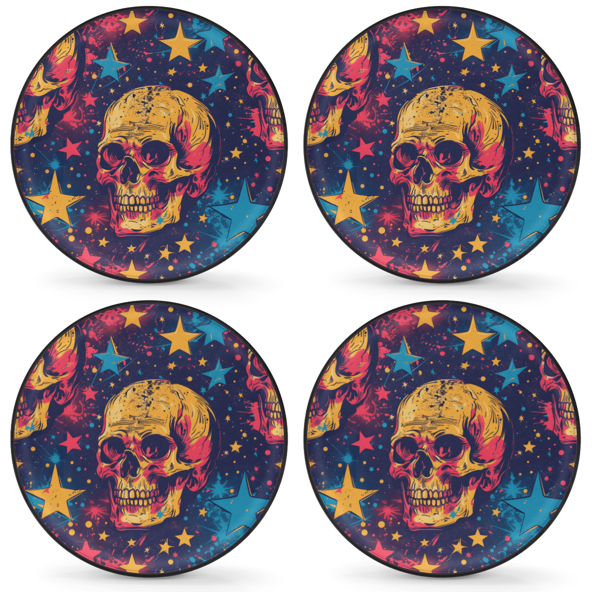 4-Pack Tire Covers with Skull Pattern Design Waterproof Spare Wheel ...