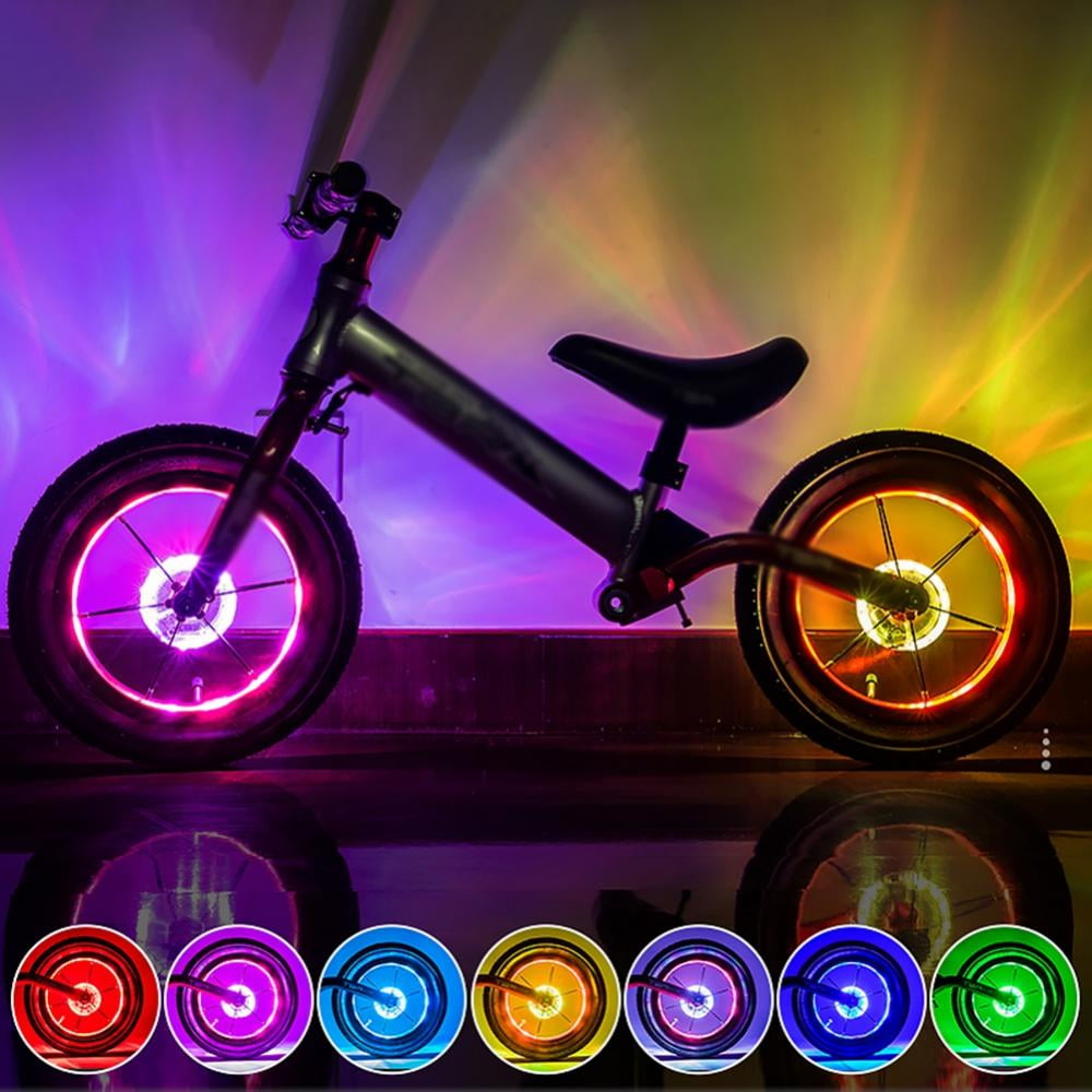 4 Pack Tire Rechargeable Bike Wheel Lights Hub, Waterproof LED Cycling ...