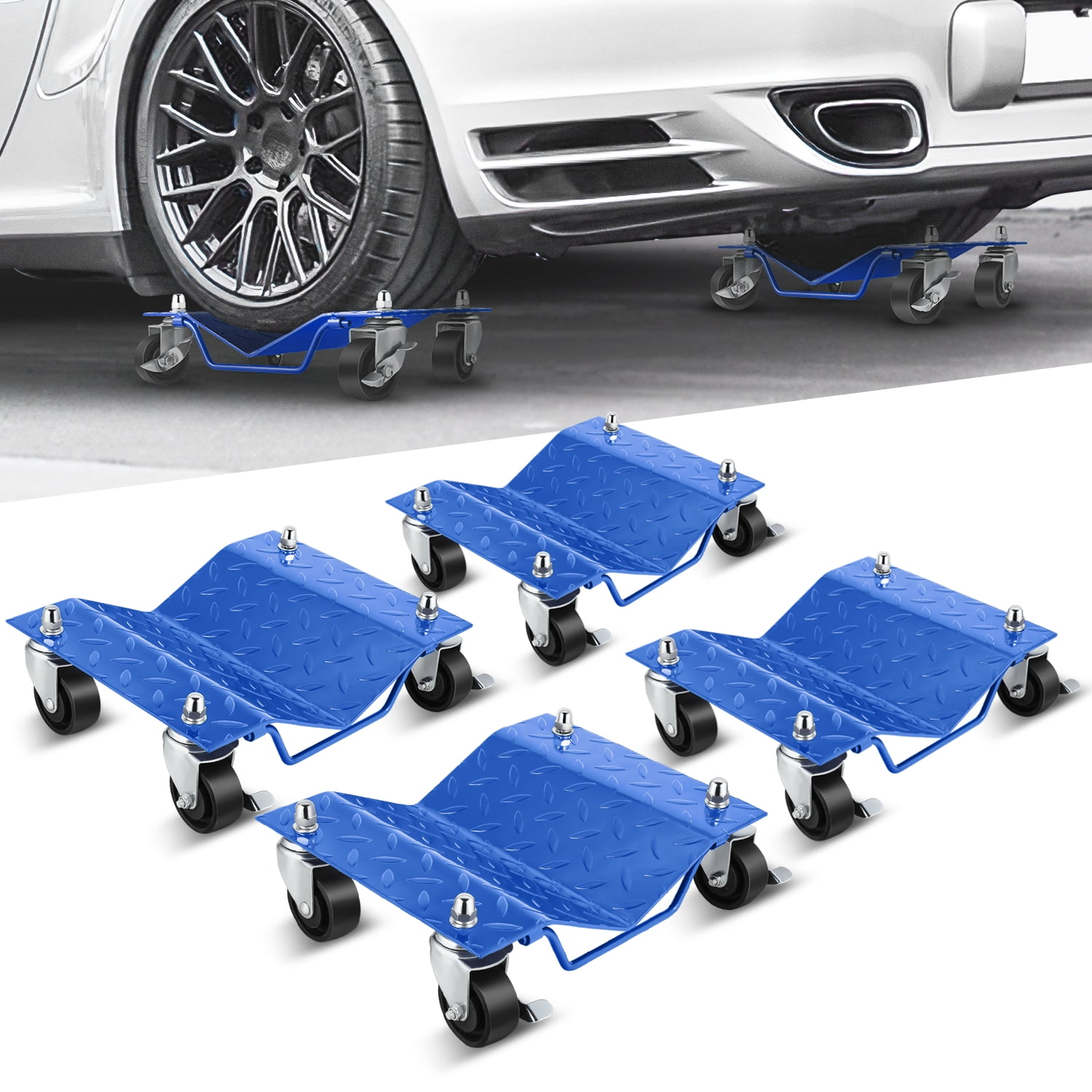‎4-Pack Tire Wheel Dolly Vehicle Wheels Dollies Movers Skates Car Tire ...