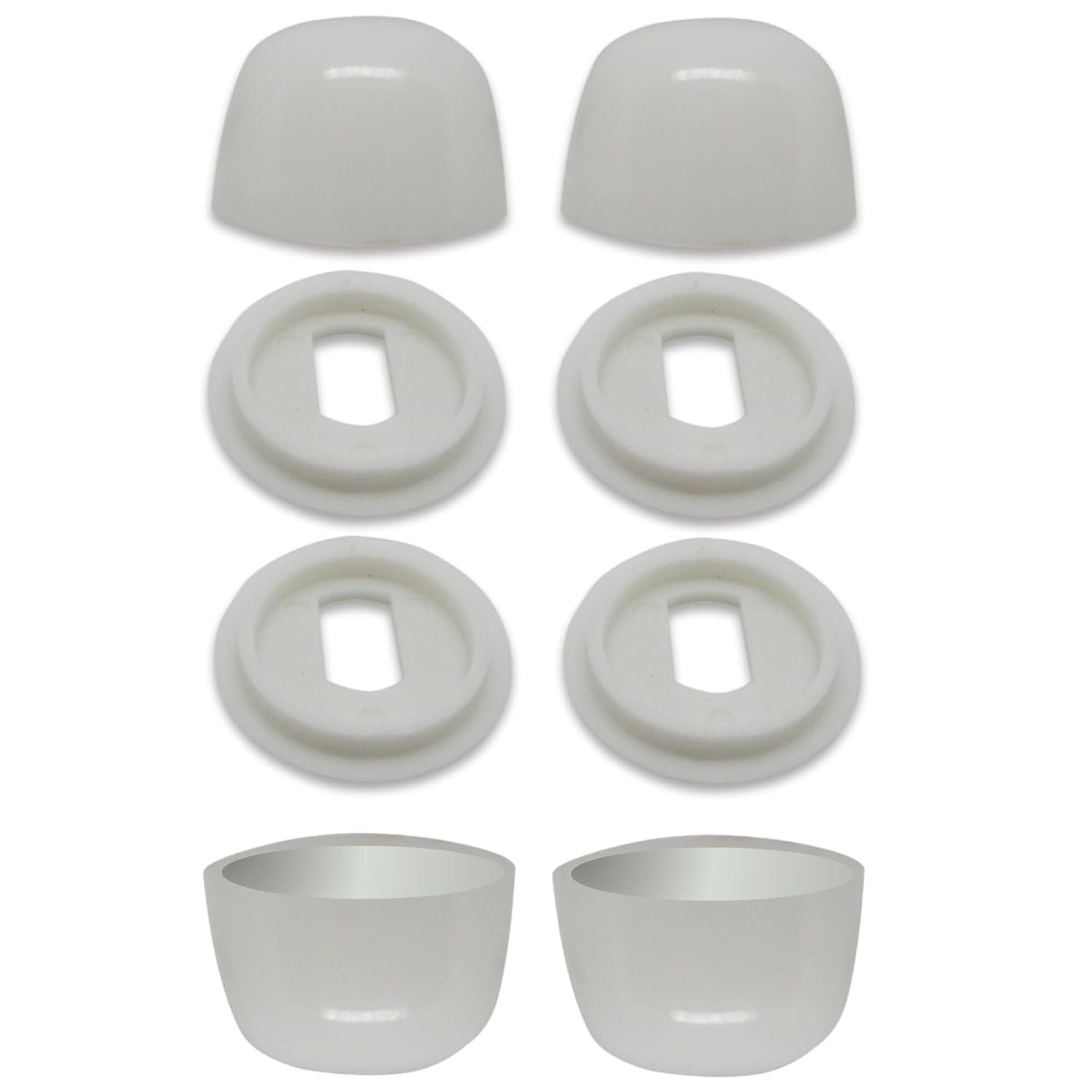4-Pack Toilet Bolt Caps – Universal White Plastic Screw Covers with ...