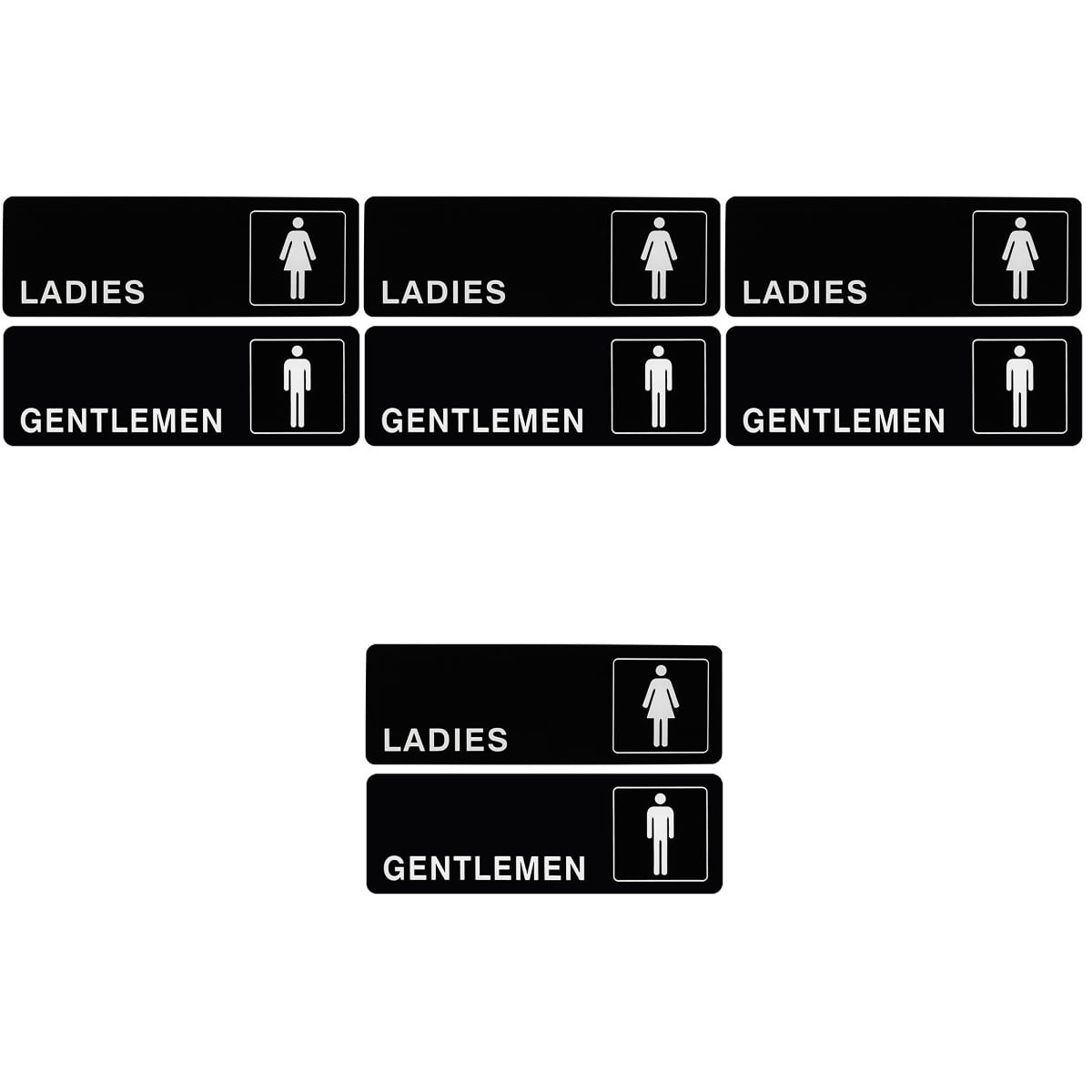 4 Pack Toilet Tissue Men's and Women's Restroom Signage Miss - Walmart.com