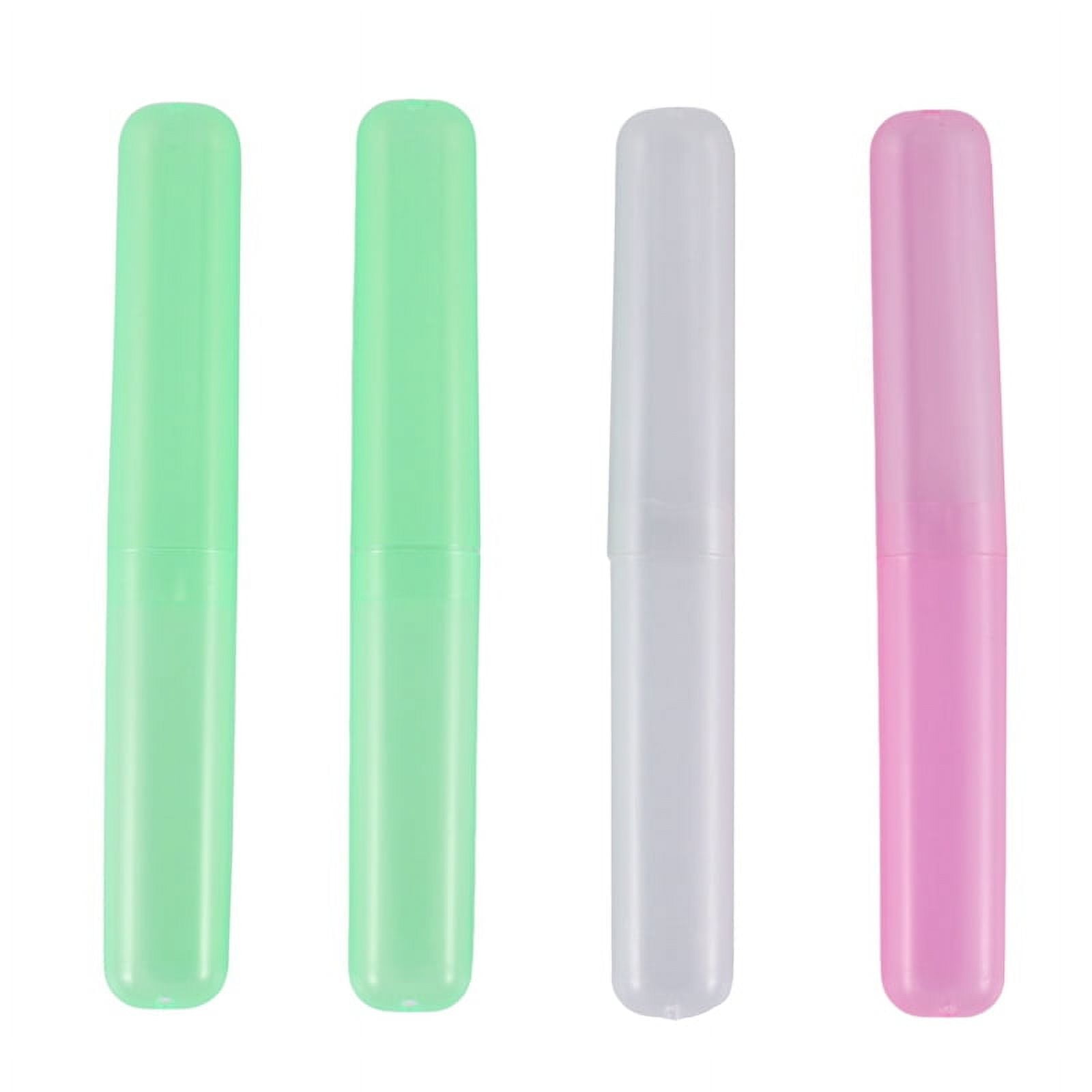 4 Pack Toothbrush Holders Case Travel Camping Cover Tube Plastic Box ...