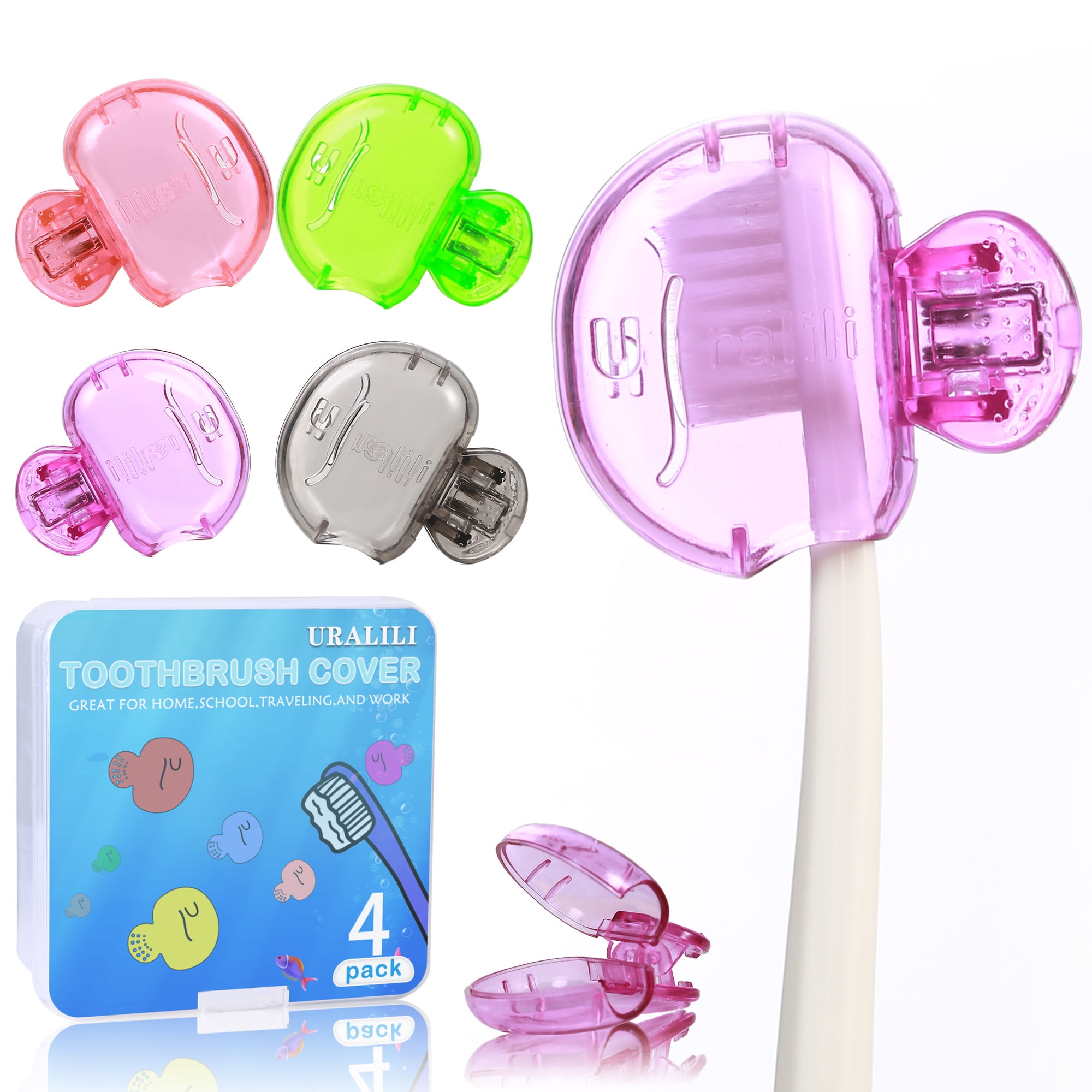 4 Pack Toothbrush Protector Caps: Portable Dustproof Brush Head Covers ...