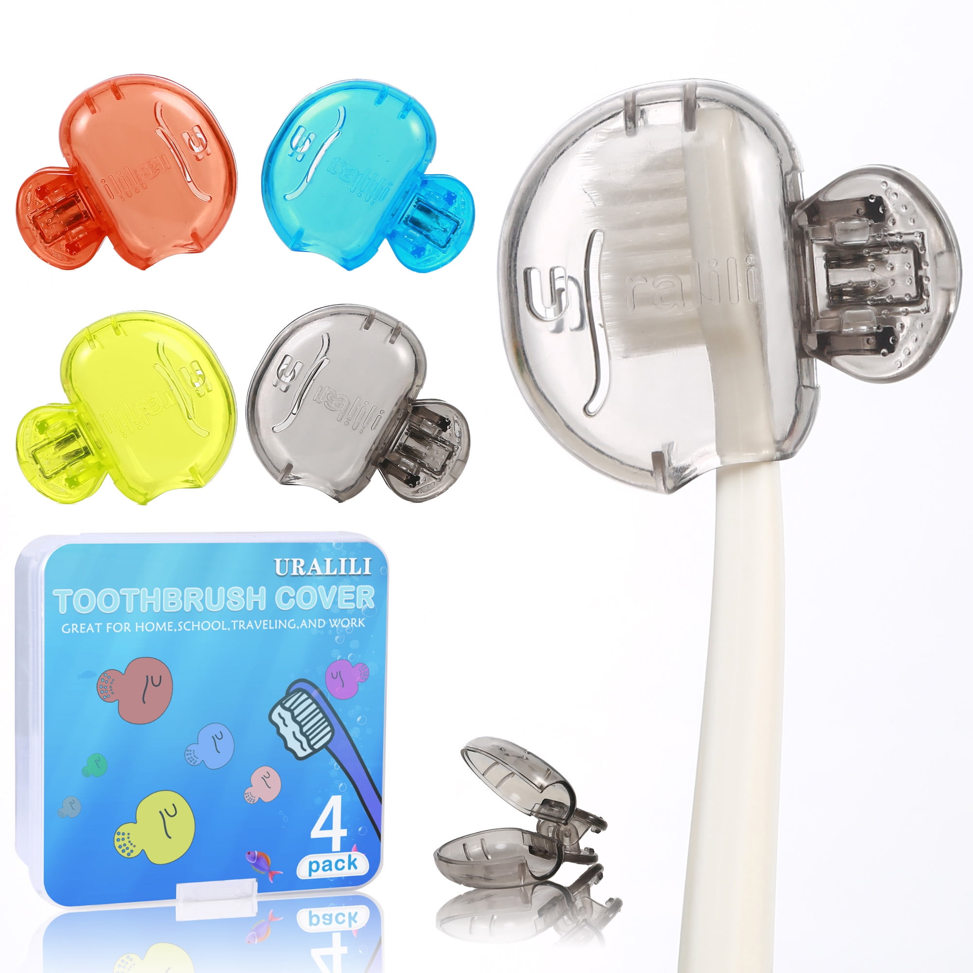 4 Pack Toothbrush Protector Caps: Portable Dustproof Brush Head Covers ...