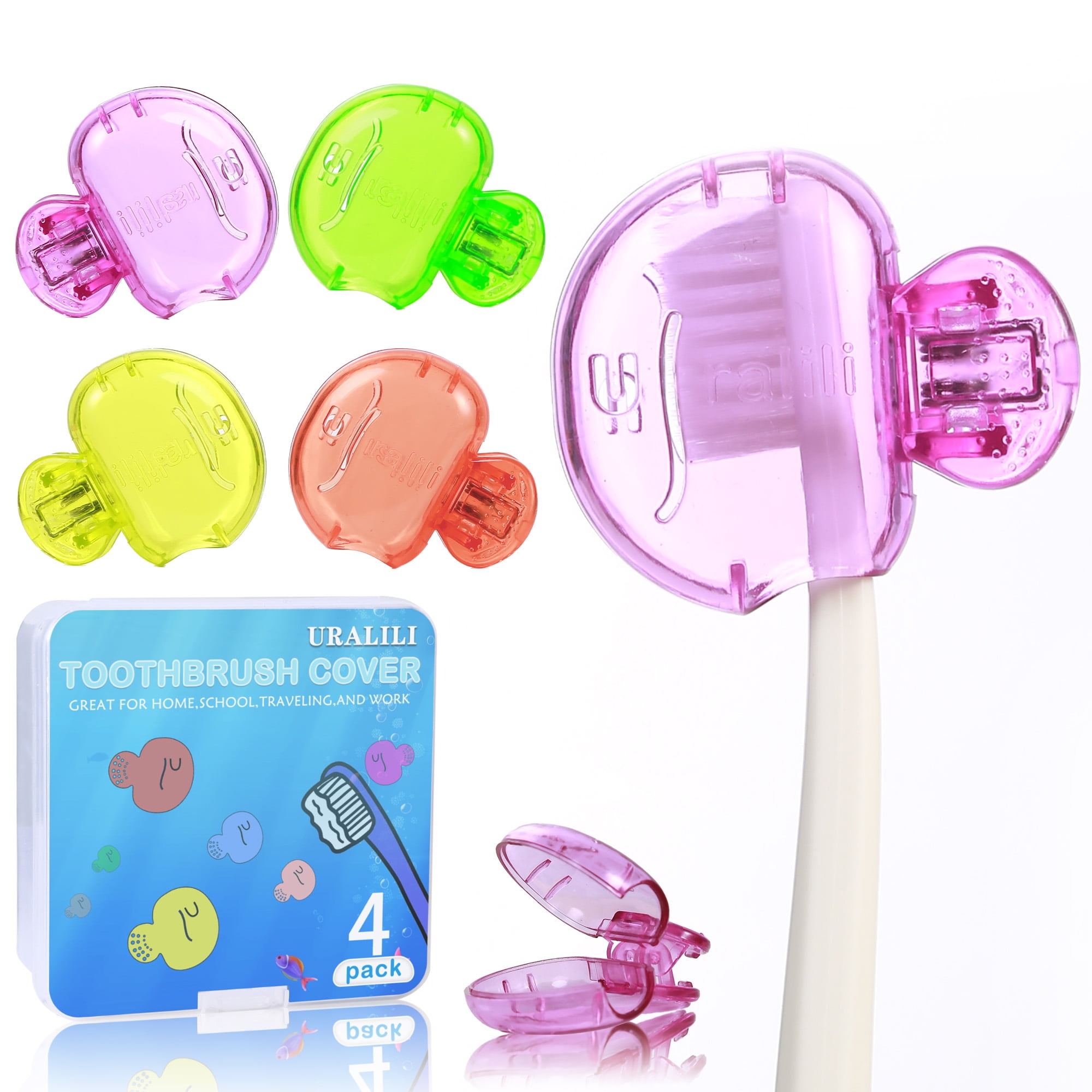 4 Pack Toothbrush Protector Caps: Portable Dustproof Brush Head Covers ...