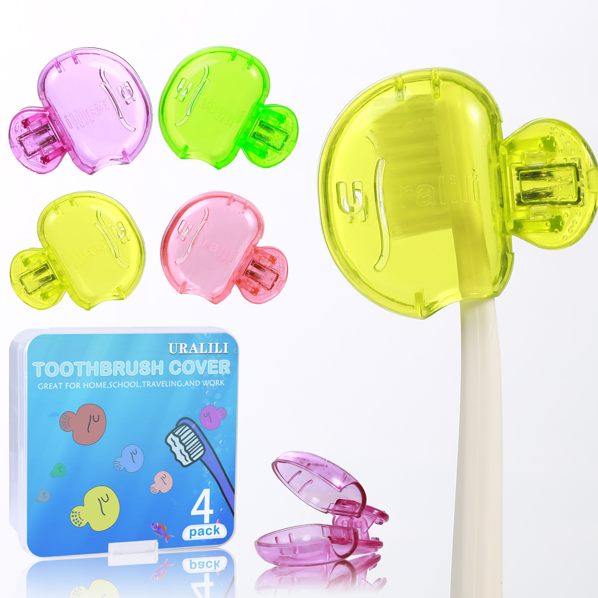 4 Pack Toothbrush Protector Caps: Portable Dustproof Brush Head Covers ...