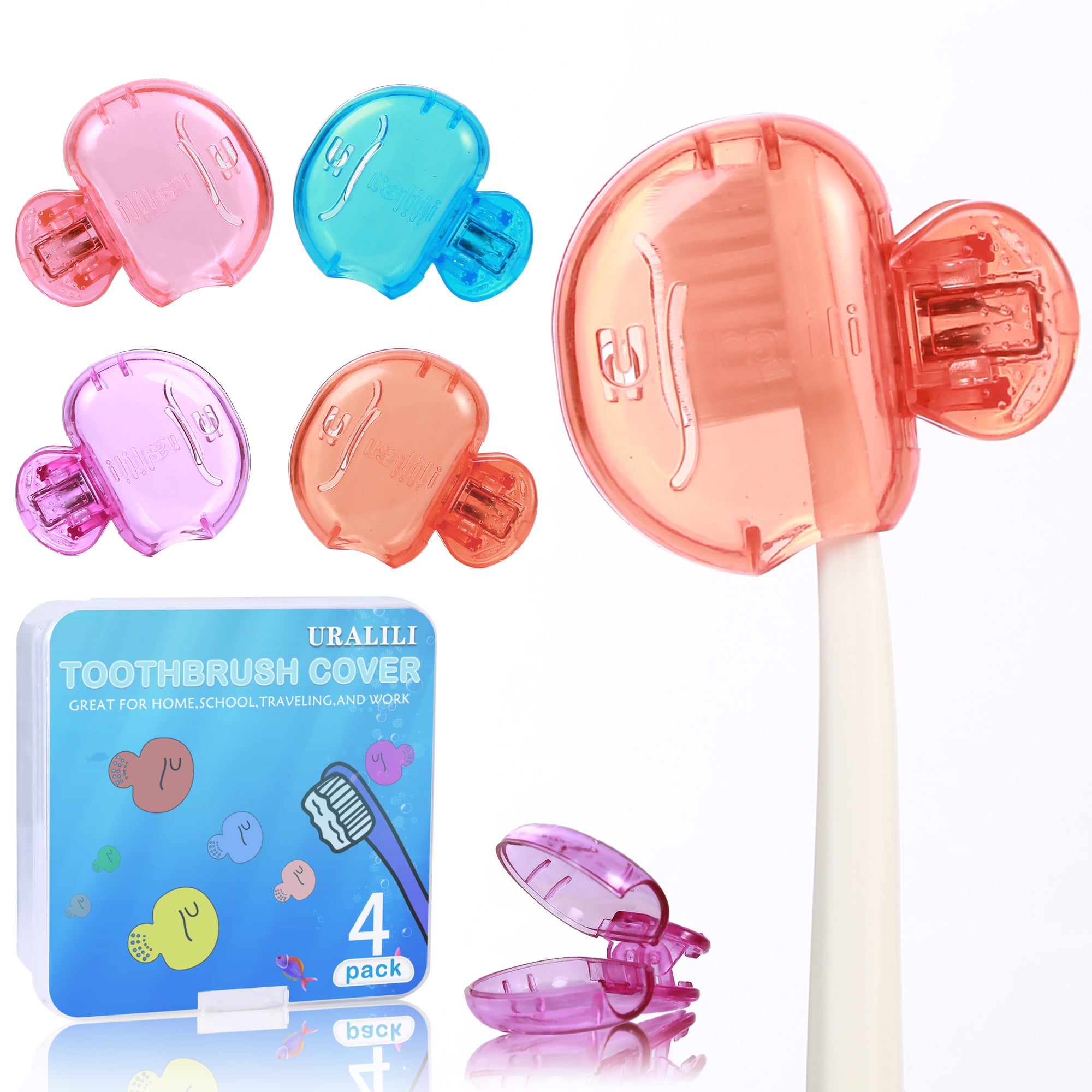 4 Pack Toothbrush Protector Caps: Portable Dustproof Brush Head Covers ...
