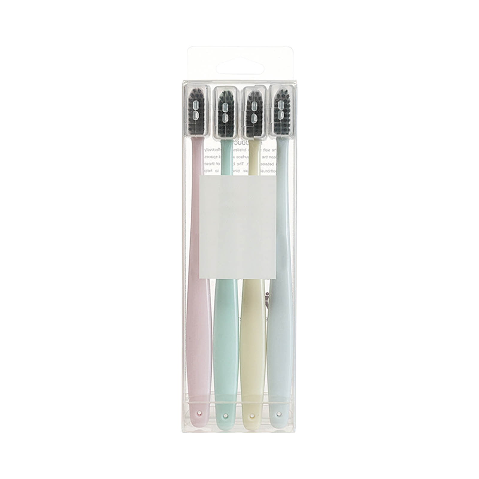 4-Pack Toothbrushes, Family Sharing Toothbrush Set with Assorted Colors ...