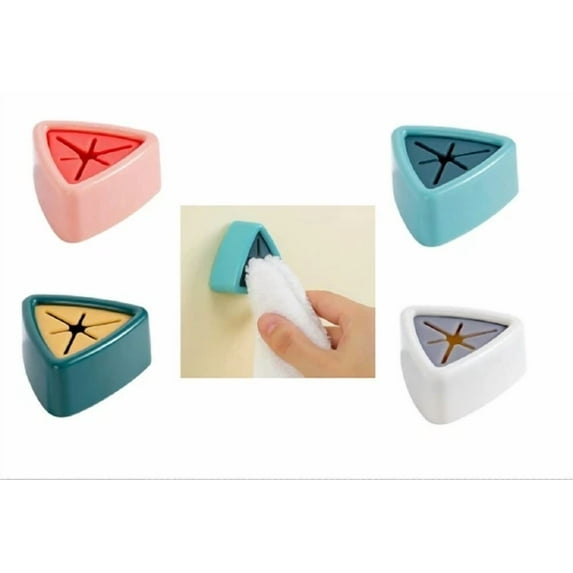 4-Pack Towel Holder Hooks – Self-Adhesive Dish Towel Rack For Kitchen ...