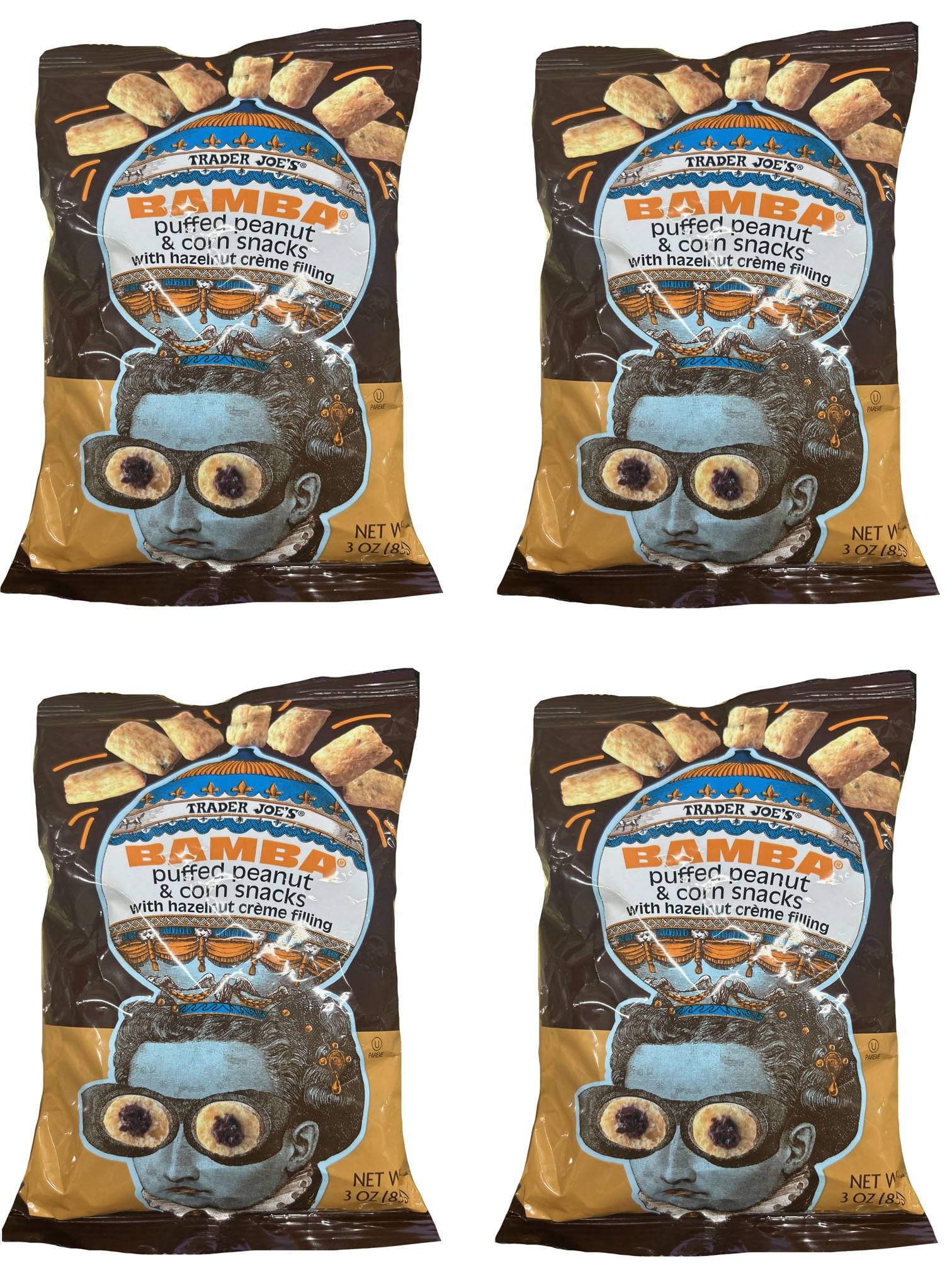 4-Pack Trader Joe’s Bamba Puffed Peanut & Corn Snacks with Hazelnut ...
