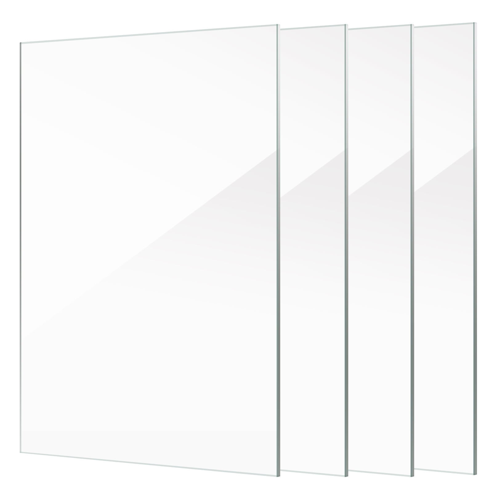 4-Pack Transparent Glass Sheets 0.04 inch Thick 5x7 for Picture Frame ...