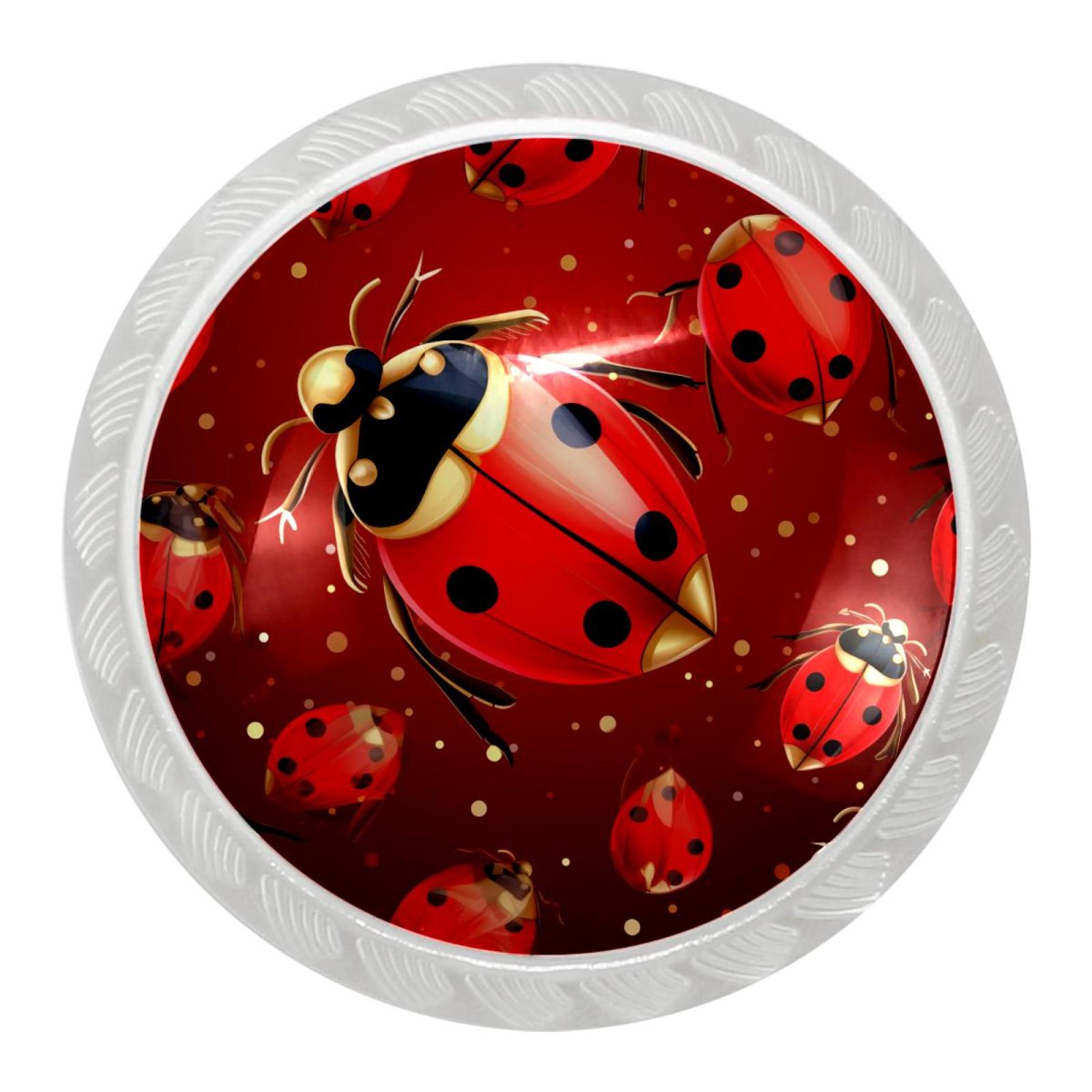 4 Pack Transparent Drawer Knobs, Decorative Kitchen Crystal Glass 35mm ...